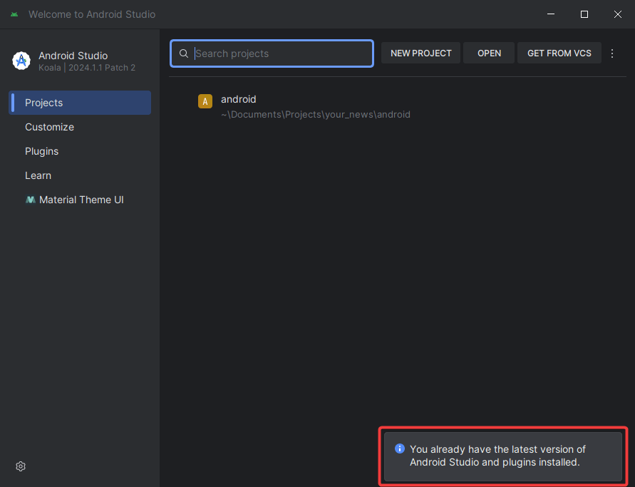 How to Update Android Studio to the Latest Version on Windows - OnlyFlutter