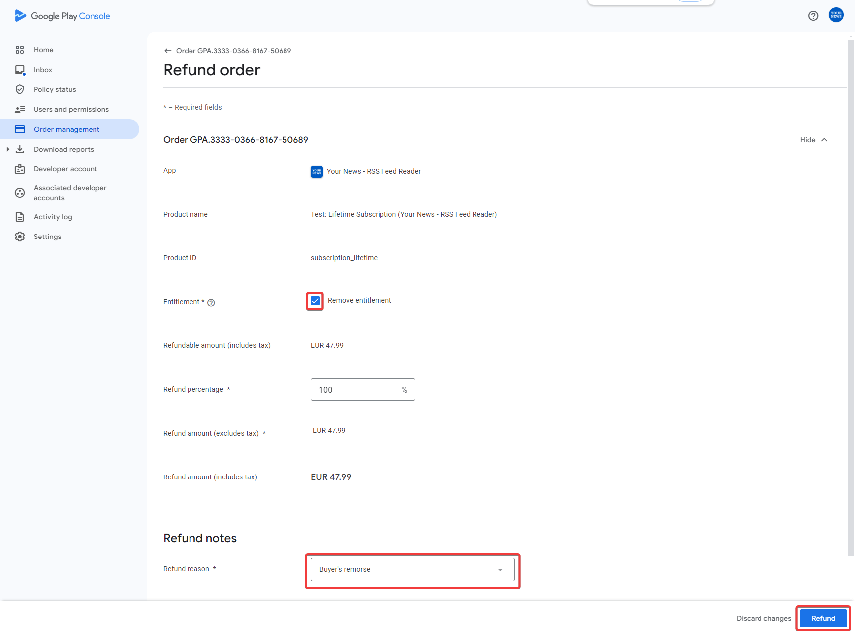 How to Refund In-App Products in the Google Play Console - OnlyFlutter